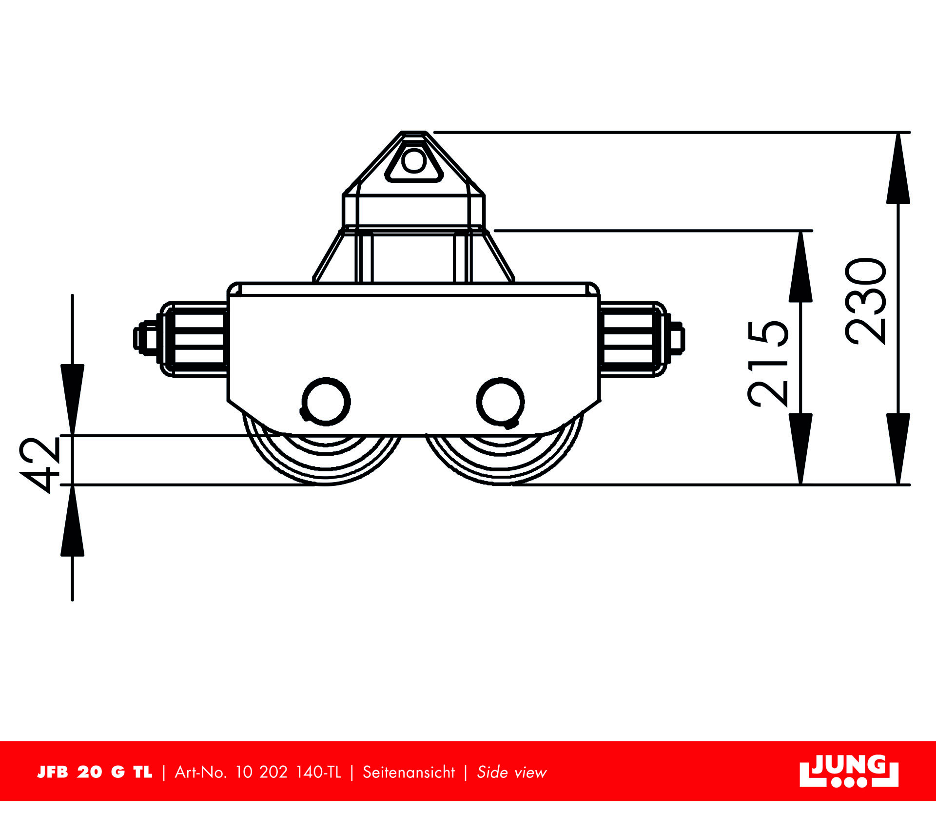 Professional transportation of containers with the tandem trolley JFL 20 G TL from JUNG